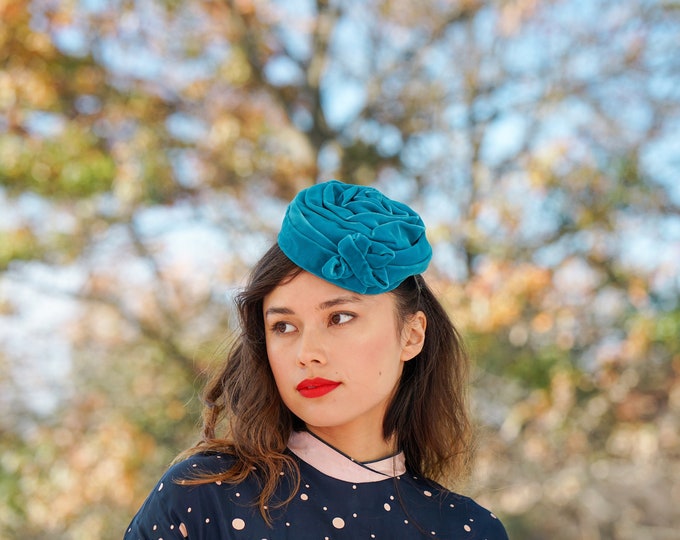 Vintage Mini Pillbox Hat, 1950s-60s Hat, Vintage Half Hat, Vintage Hat ...