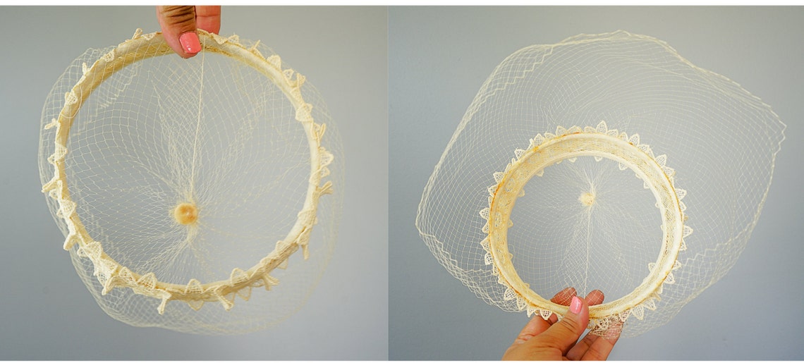 Vintage Floral Lace Whimsy Hat With Hat Box 1950s Hat | Etsy