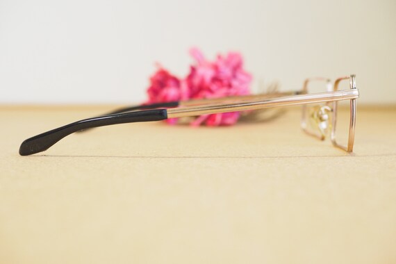 Vintage Eyeglasses 1960s Rectangular shape Gold Tone … - Gem