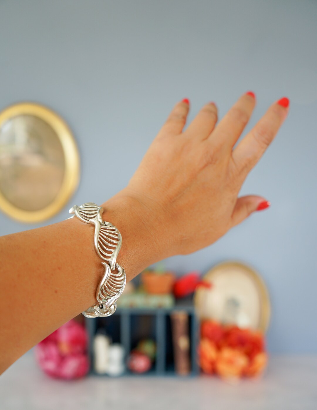 Vintage Lisner Silver Bracelet/ 1950s-60s Lisner Jewelry/ Panel ...