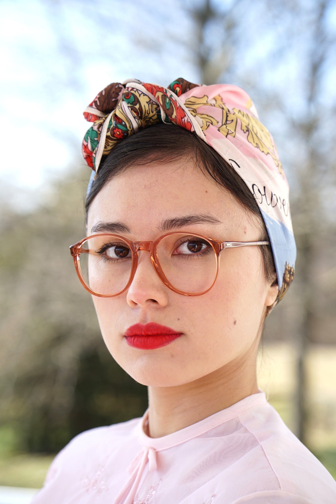 Vintage Eyeglasses 1970's Frames/eyeglass/hipster/multicolor Clear and ...