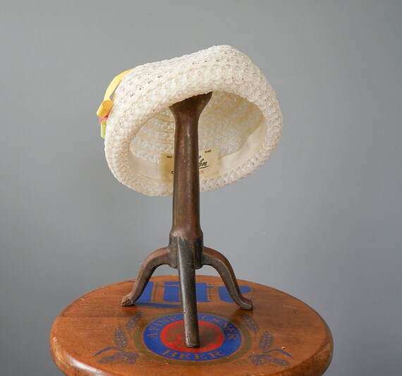 Vintage Straw Half Hat, Vintage Hat, 1950s-60s Hat, B… - Gem