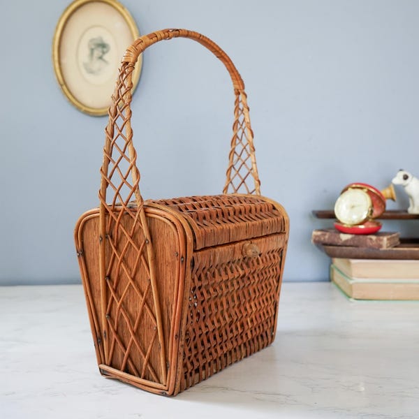 Wicker Basket Purse - Etsy
