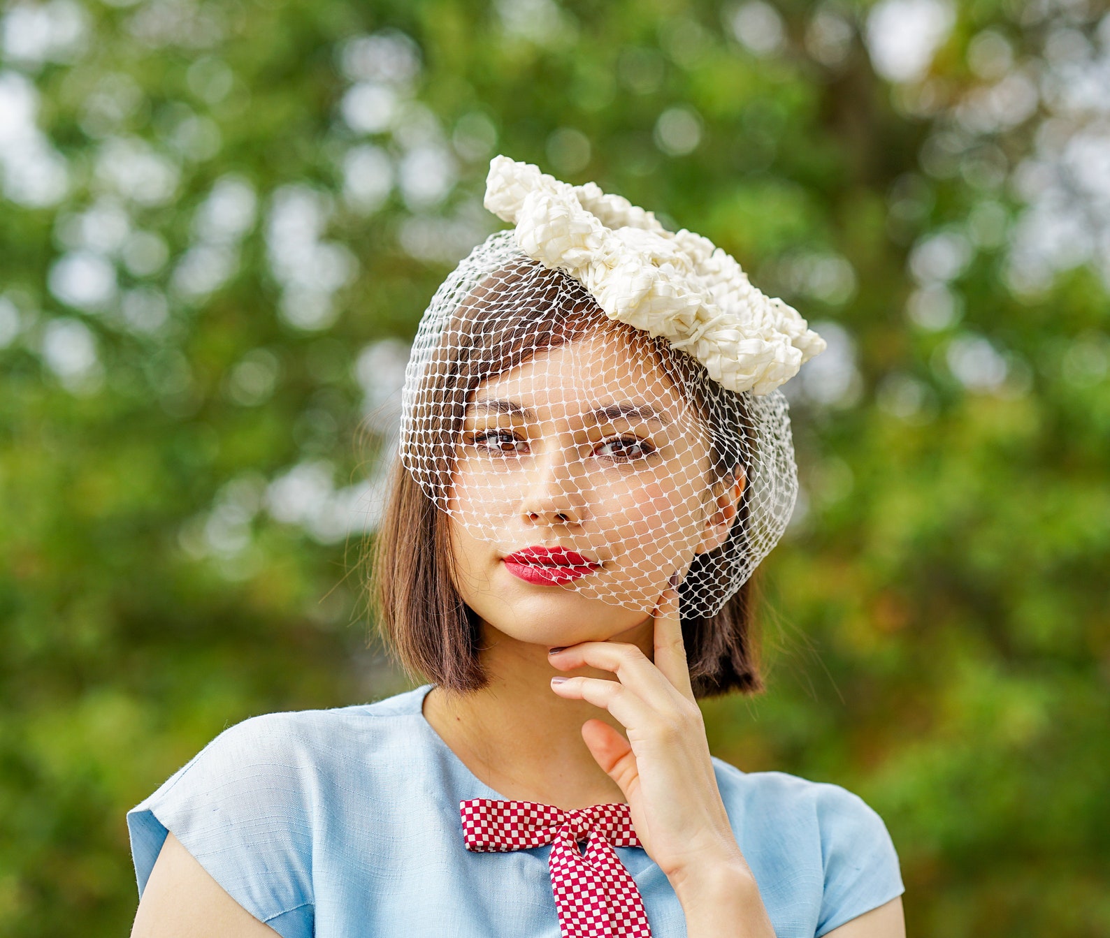 Vintage Bow Headband Veil Hat Whimsy Hat Vintage Hat 1950s | Etsy