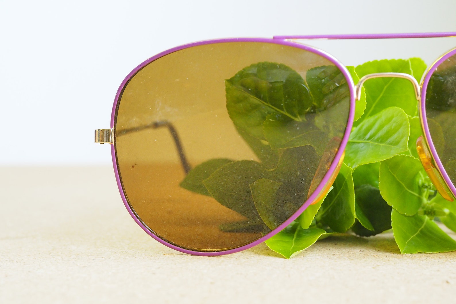Vintage Sunglasses 1980's New Old Stock/vintage/80's Glamour Purple ...