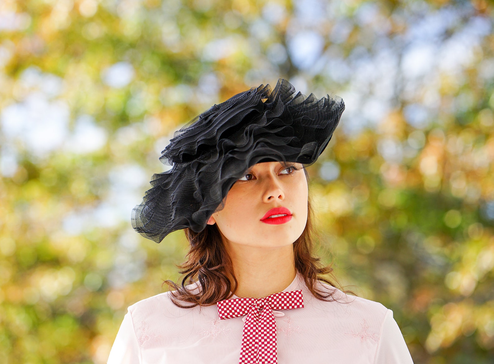 Vintage Ruffle Cartwheel Hat Vintage Tilt Hat 1940s-50s Hat - Etsy