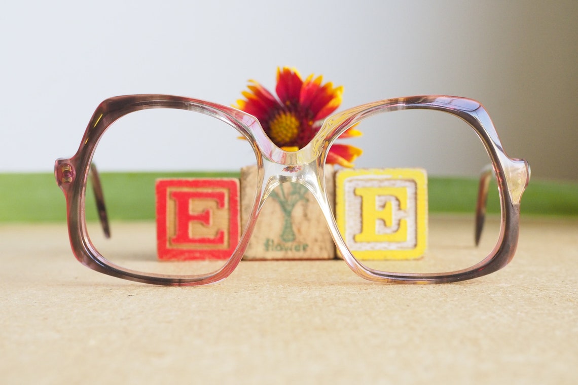 Vintage Eyeglasses 1970s/glasses/designer/glasses/frames Retro Disco ...
