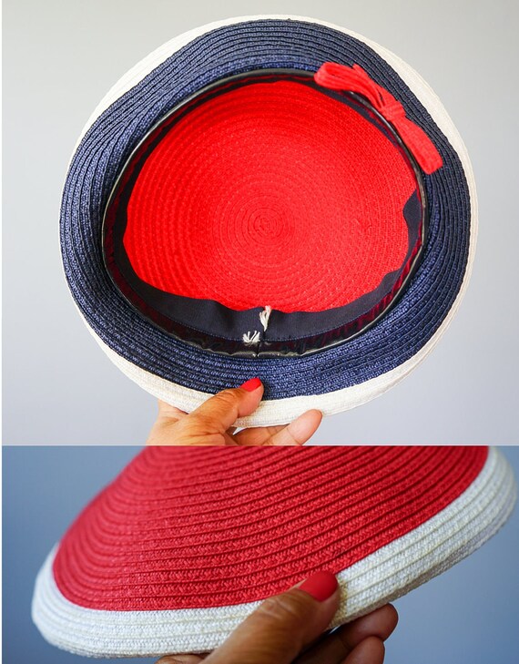 Vintage Straw Beret Hat, 1950s Hat, Beret Tam Hat, Vi… - Gem