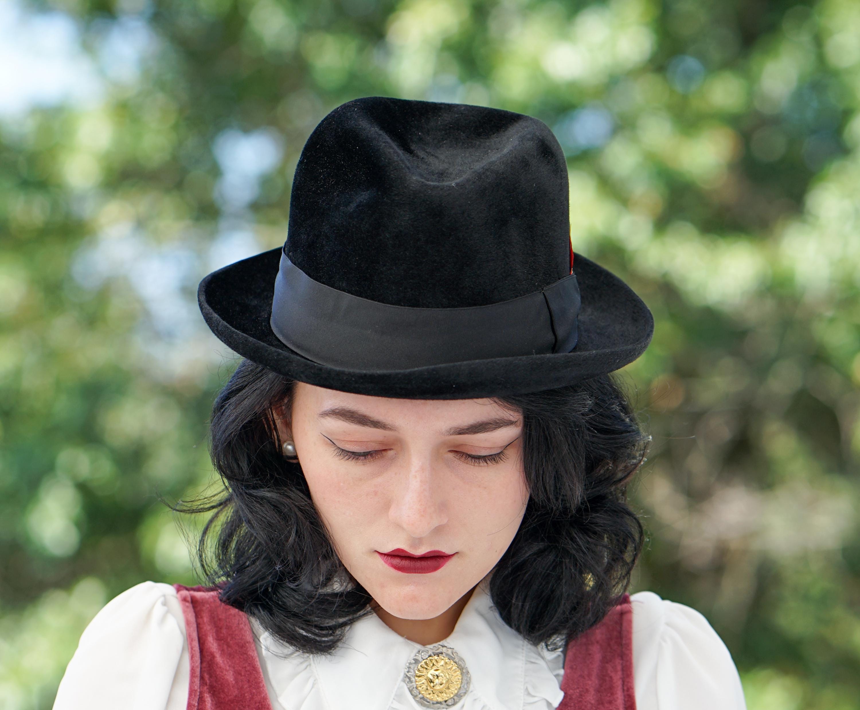 Vintage Fur Felt Fedora Hat, Vintage Hat, 1950s-60s Hat Vintage Fur Felt Fedora Hat, Vintage Hat, 1950s-60s Hat