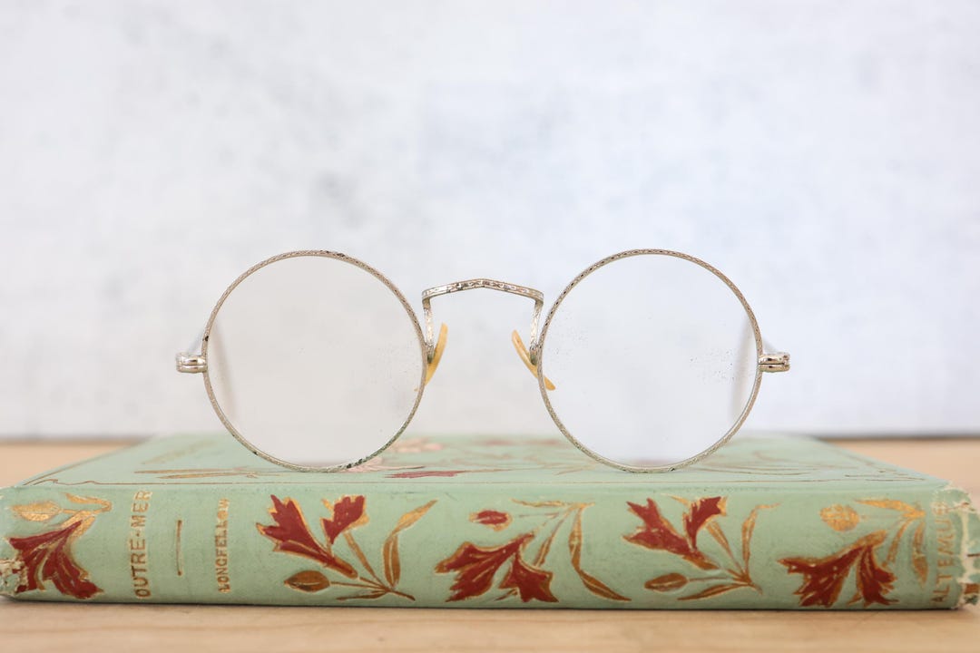 Vintage Eyeglasses 1920s/wire Rim/eyeglasses Cable Temples/silver Tone ...