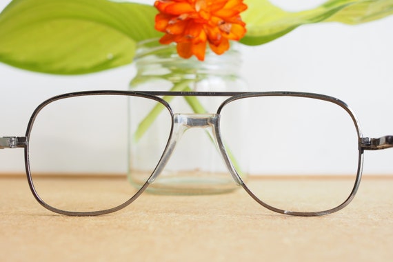 Vintage Eyeglasses 1970's Frames Aviator Retro style … - Gem