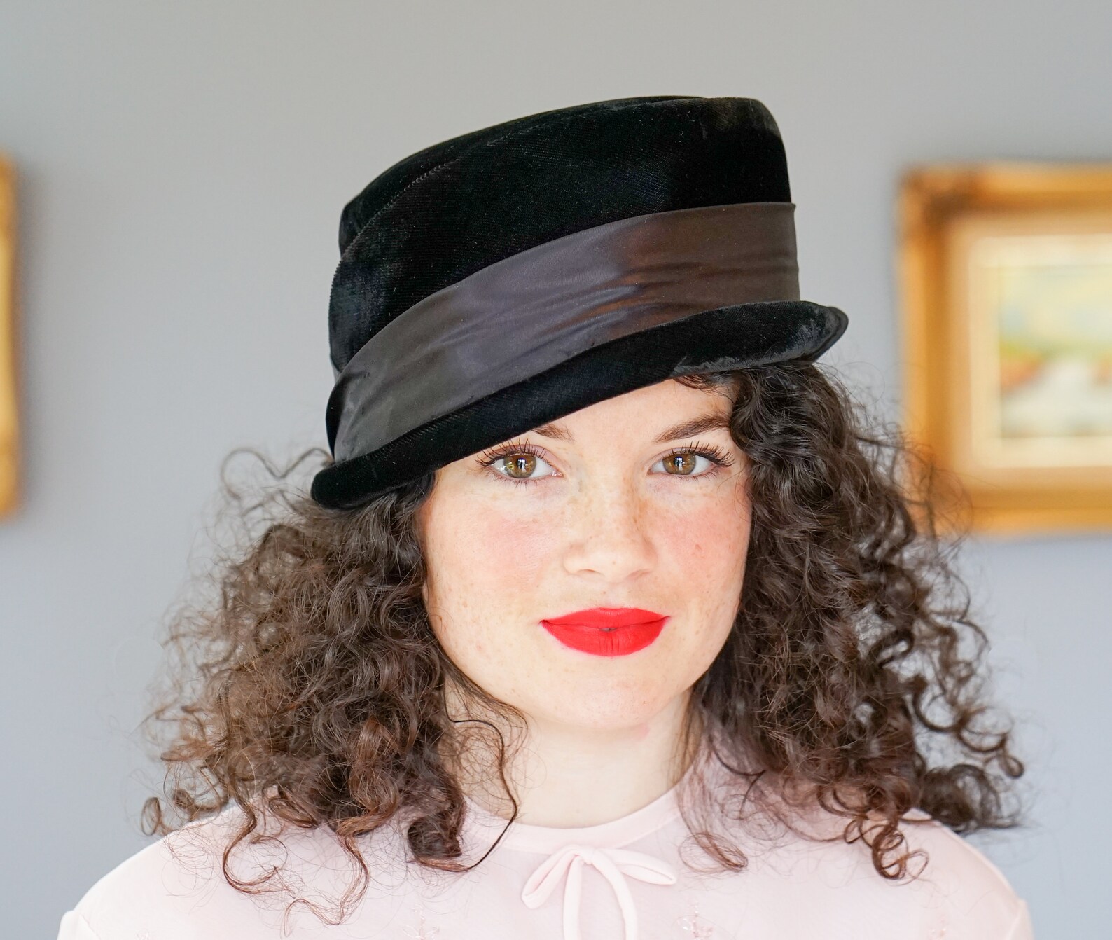 Vintage Velvet Bucket Hat, 1950s-60s Hat, Vintage Hat, Vintage Women ...