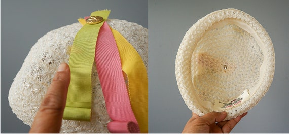 Vintage Straw Half Hat, Vintage Hat, 1950s-60s Hat, B… - Gem