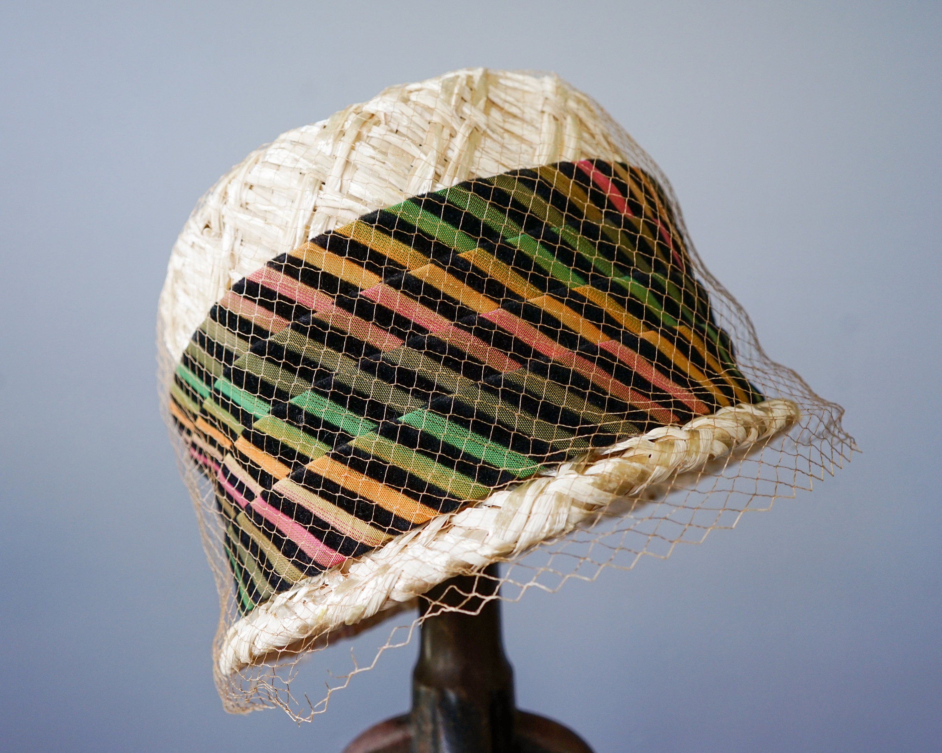 Vintage Straw Bucket Hat Cloche Hat 1950s-60s Hat Vintage | Etsy