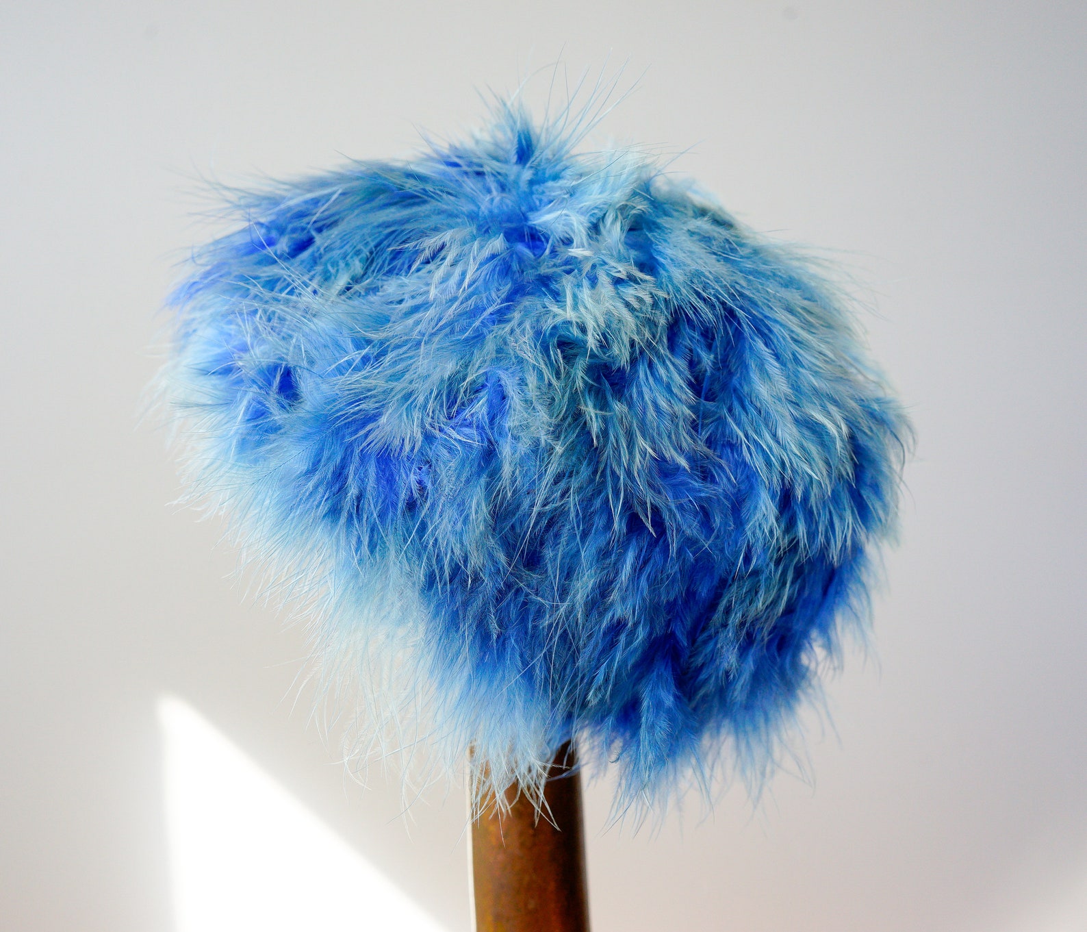 Vintage Blue Feather Headband Hat Casque Hat Vintage Hat | Etsy