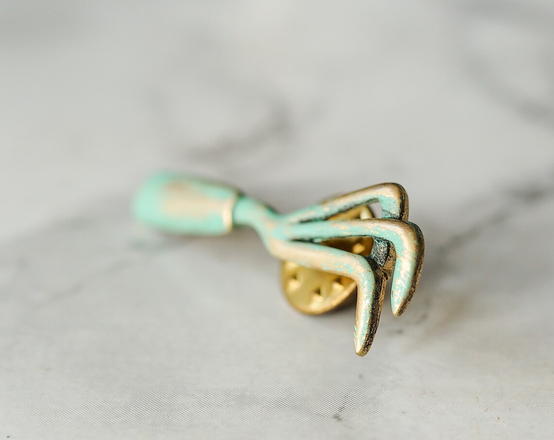 Vintage JJ Garden Fork Lapel Pin Vintage Clutch Pin | Etsy