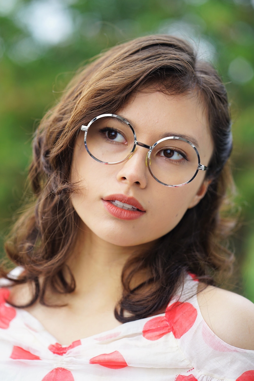 Vintage Eyeglasses Round Shape 1960s Silver Tone Made in Japan Pop Art ...