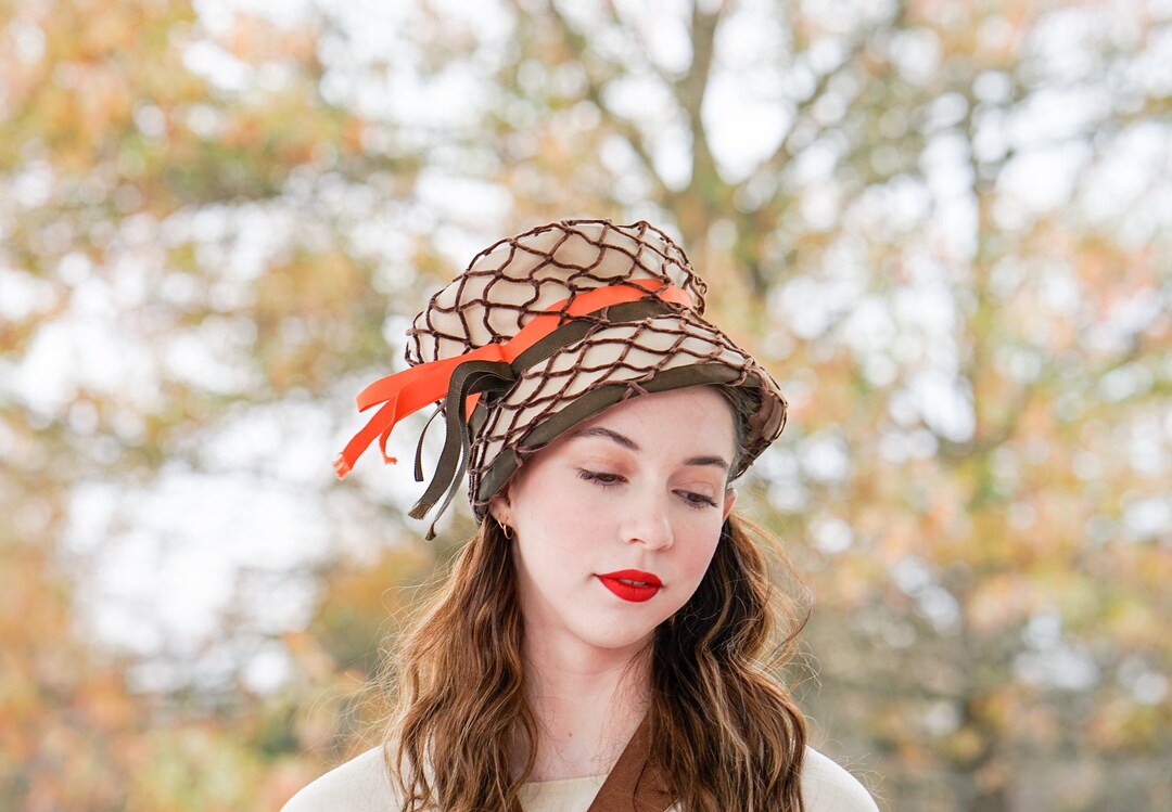 Vintage Wool Felt Bucket Hat, Cloche Hat, 1950s-60s Hat, Midcentury Mod ...