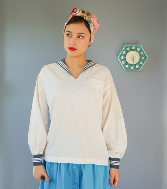 vintage 1950s sailor blouse - Gem