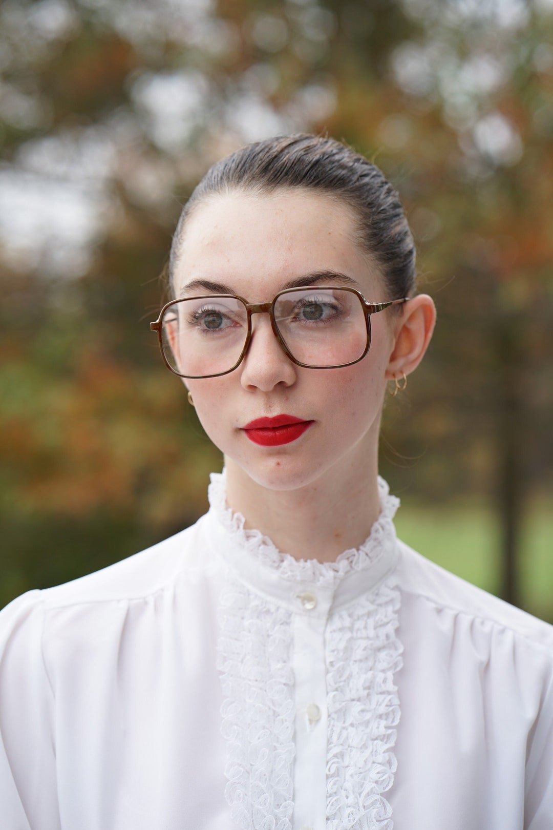 Vintage Eyeglasses 1990's Frames/eyeglass/hipster/ Made in Korea Multicolor Brown Tone by Elan ...