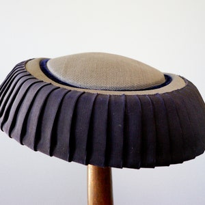 Vintage Mini Cartwheel Hat, Tilt Hat, Saucer Hat, 1940s-50s Hat ...