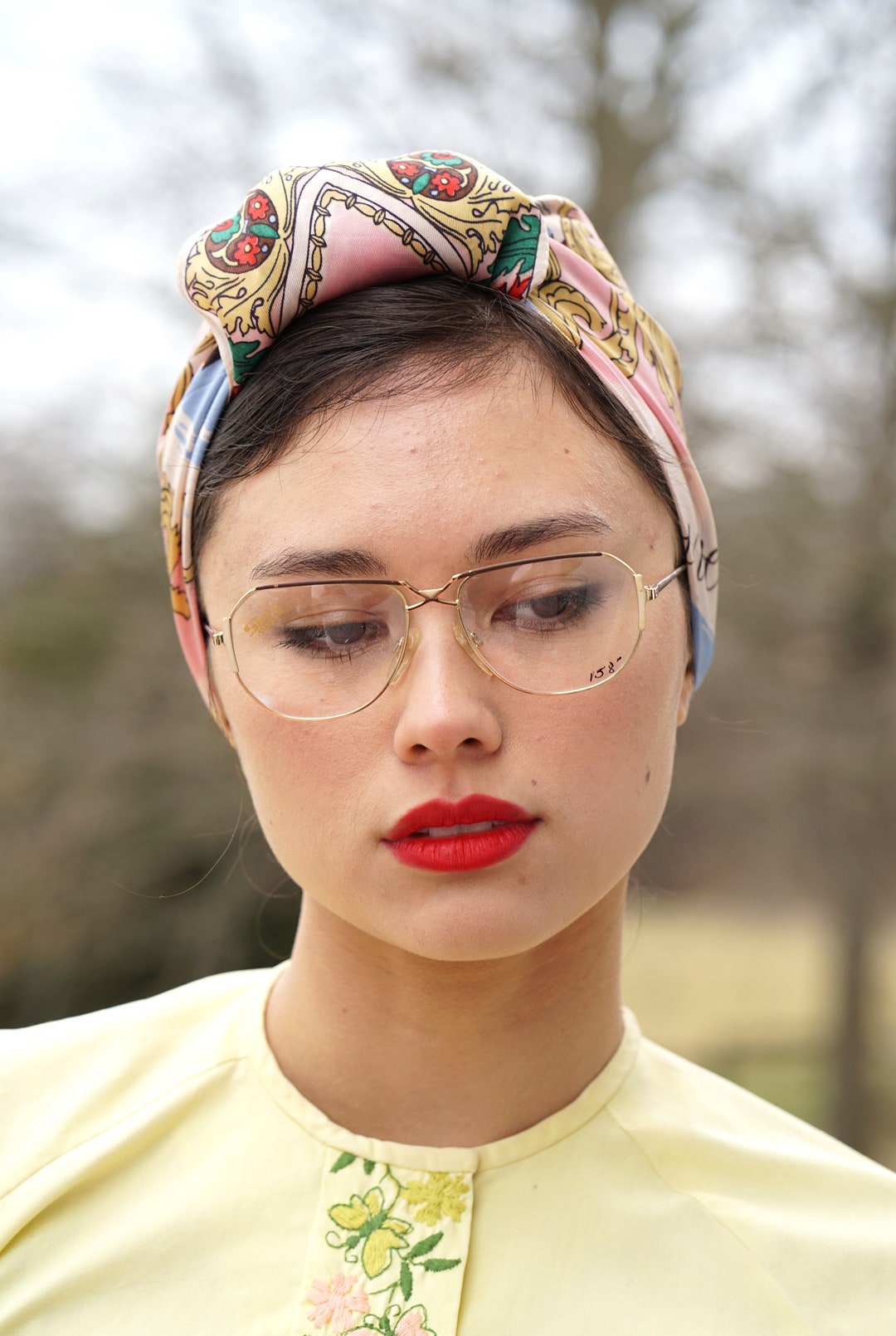 Vintage Eyeglasses 1980's Frames/eyeglass/hipster/retro Brown and Gold ...
