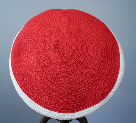Vintage Straw Beret Hat, 1950s Hat, Beret Tam Hat, Vi… - Gem