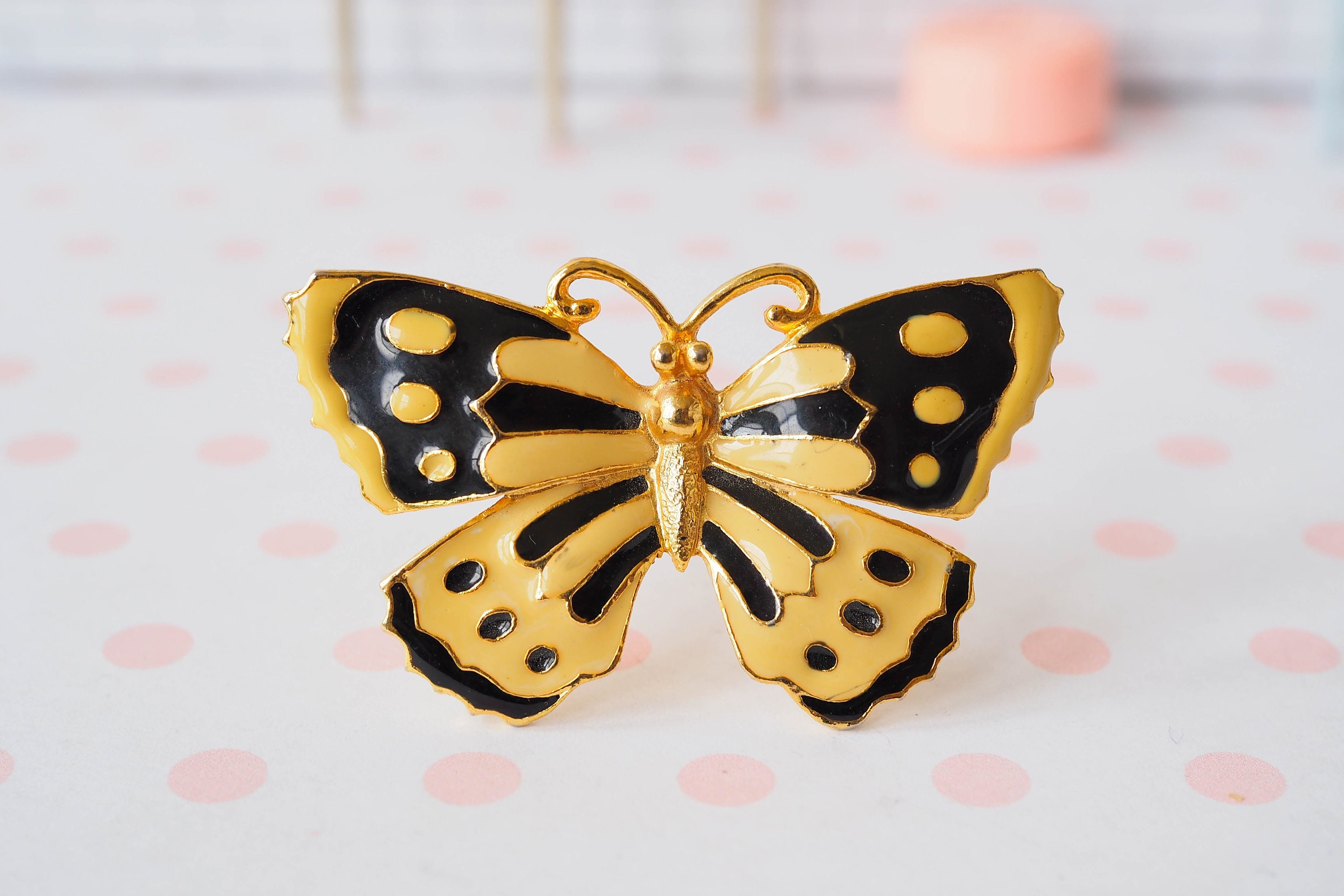 Vintage Enamel Butterfly Brooch Enamel Pin Butterfly | Etsy