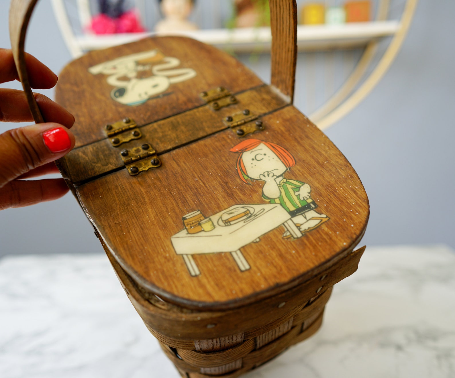 Vintage Snoopy Basket Bag/ Vintage Basket/ 1960s Handbag/ - Etsy