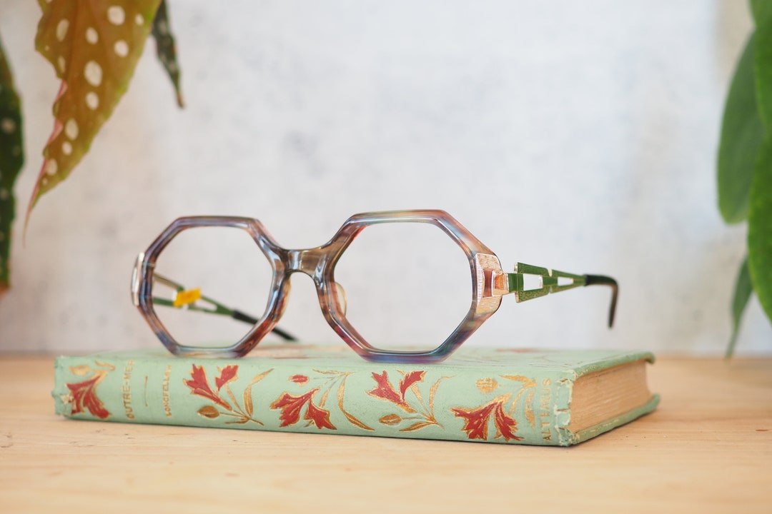 Vintage Eyeglasses 1970's Frames/eyeglass/hipster/retro Multicolor Made ...