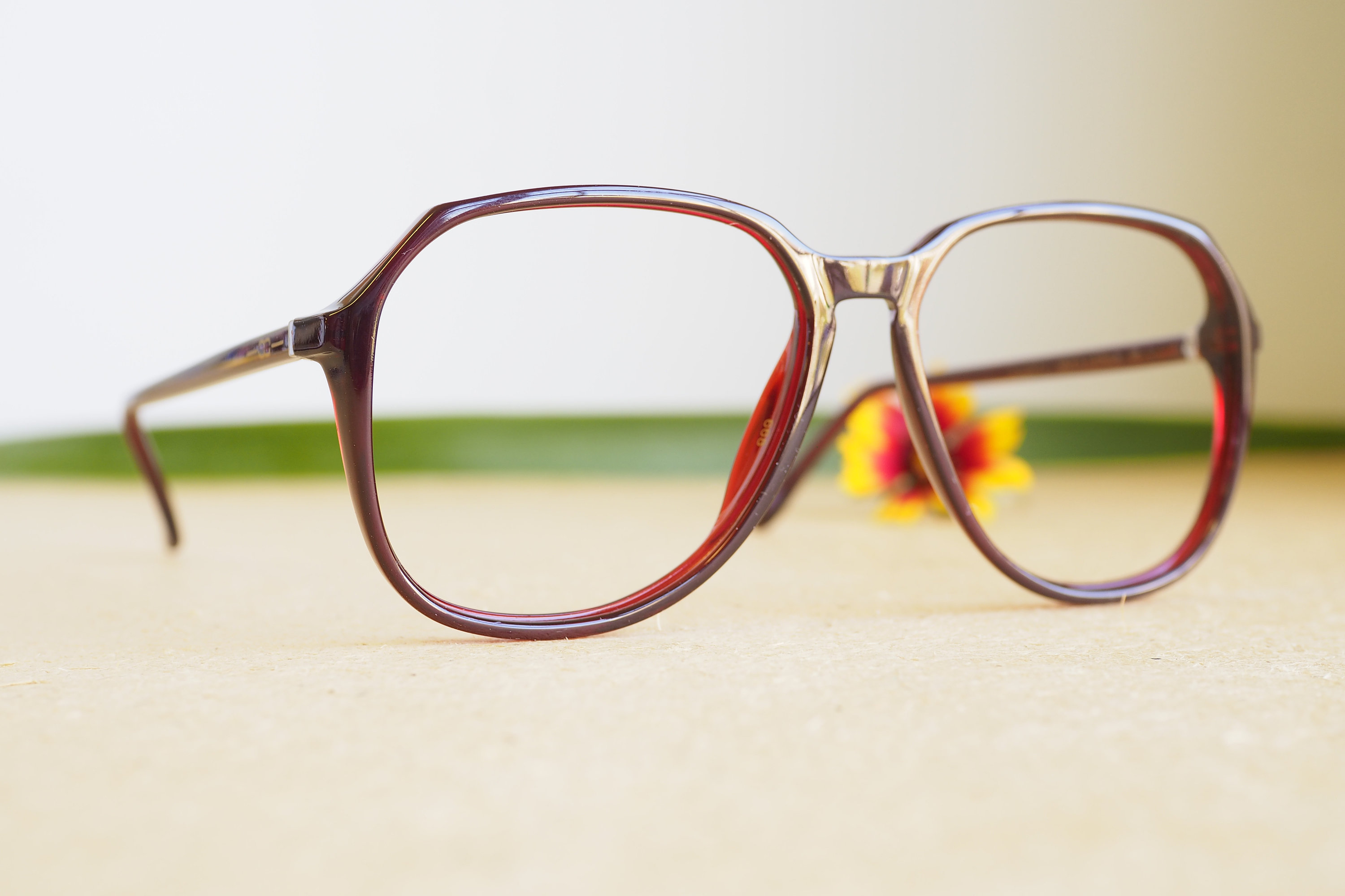 Vintage 1980s Eyeglasses, Crimson Frames by Martin Wells - Etsy