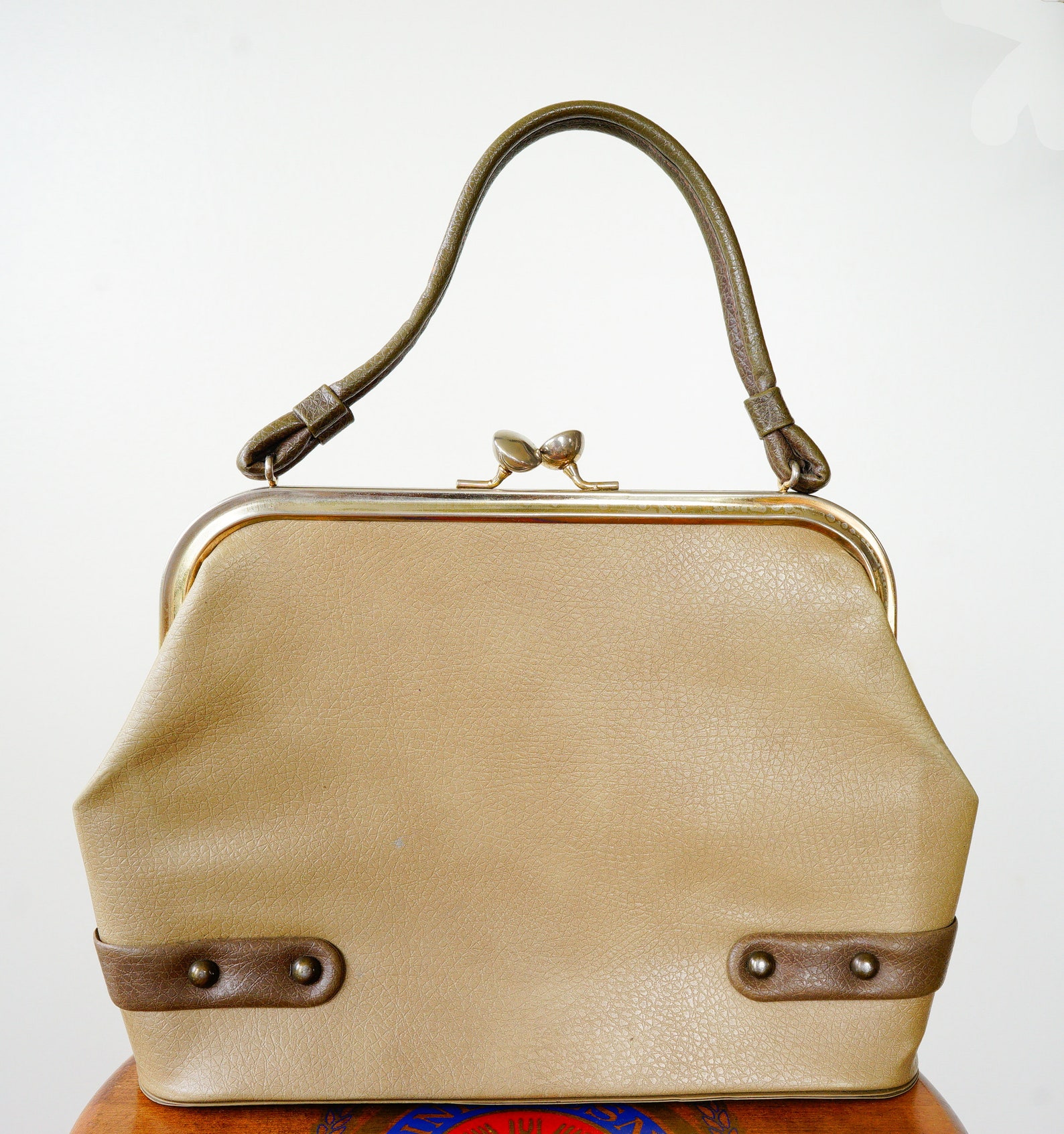 Vintage Faux Leather Purse/ 1950s Purse/ 60s Bag/ Vintage - Etsy