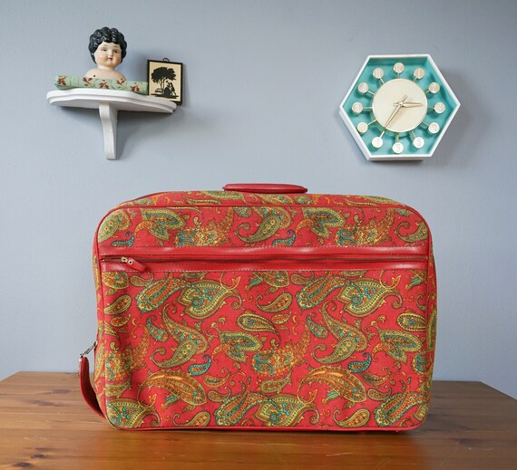 Vintage Bantam Paisley Suitcase Japan/ 1960s-70s Suitcase/ - Etsy