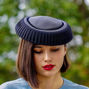 Vintage Mini Cartwheel Hat, Tilt Hat, Saucer Hat, 1940s-50s Hat ...