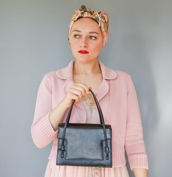 Vintage Michels Drew Leather Envelope Bag/ 1960s-70s … - Gem