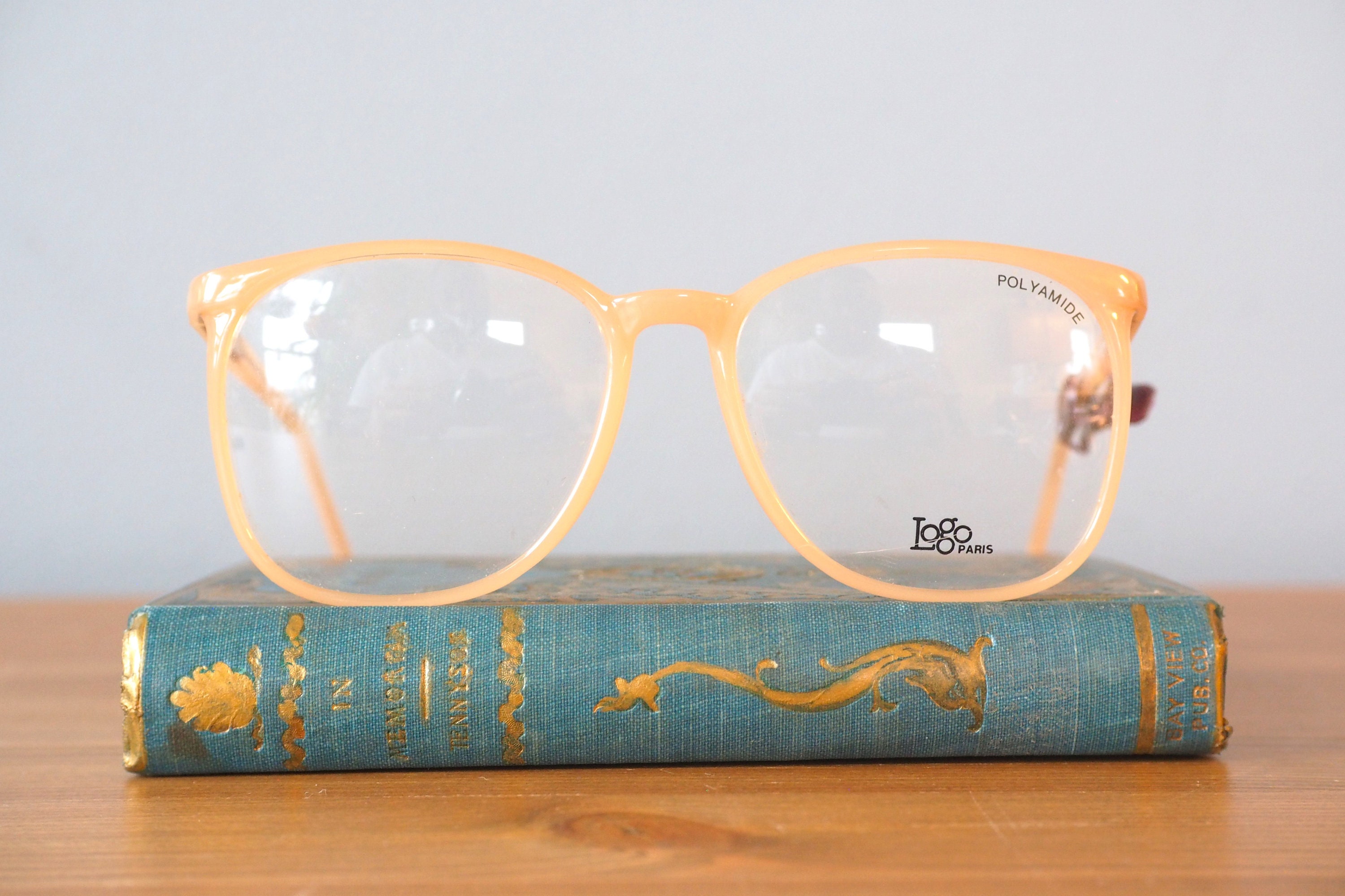 Vintage Eyeglasses 1980's Frames/eyeglass/hipster/retro Peach Beige ...