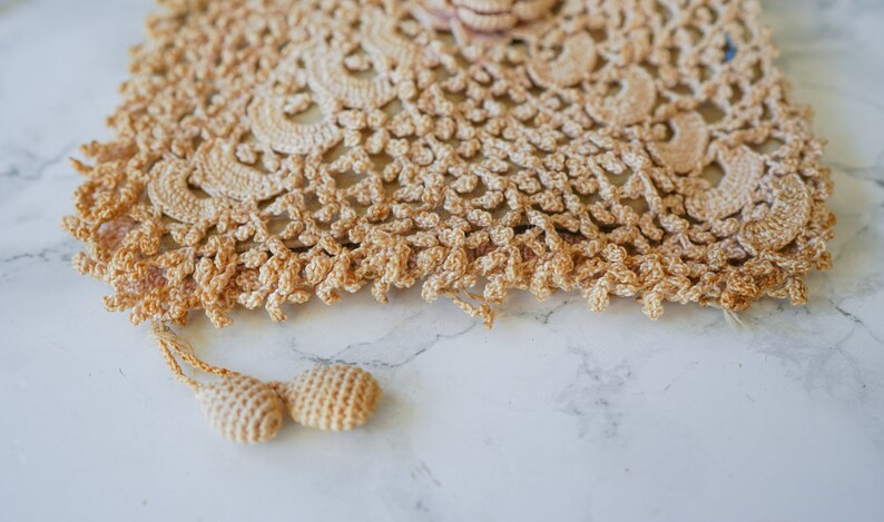 Antique Victorian Crochet Reticule Purse/ Drawstring Pouch | Etsy