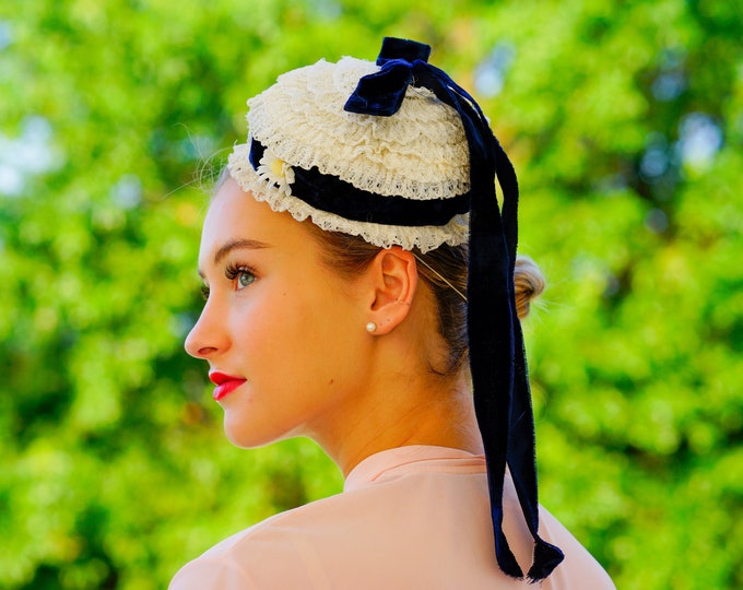 Vintage Straw Sailor Hat Easter Bonnet Hat 1950s Hat - Etsy