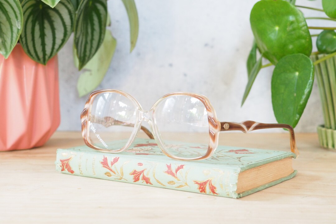 VINTAGE EYEGLASSES 1970's Frames/eyeglass/hipster/retro/disco ...