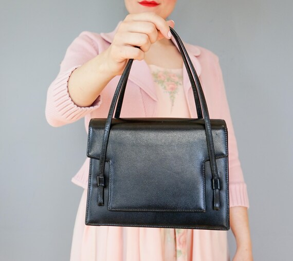 Vintage Michels Drew Leather Envelope Bag/ 1960s-70s … - Gem