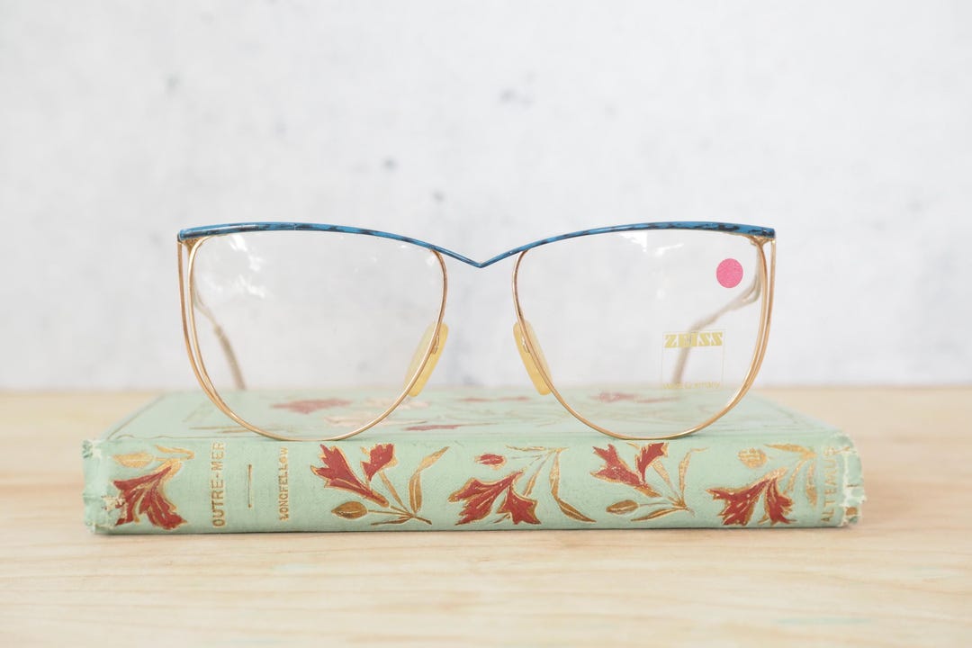 Vintage Zeiss Eyeglasses 1980's Frames/eyeglass/hipster/ Gold Tone Made ...