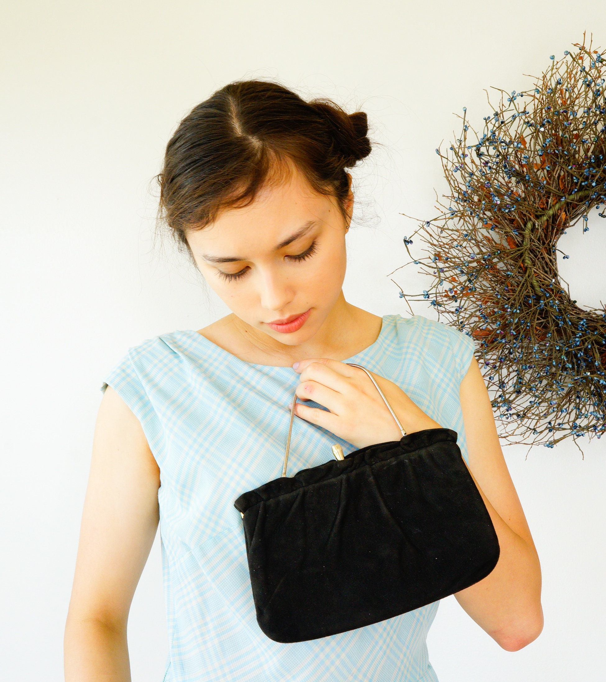 Vintage Suede Leather Purse/ Vintage Clutch/ 1950s 1960s | Etsy