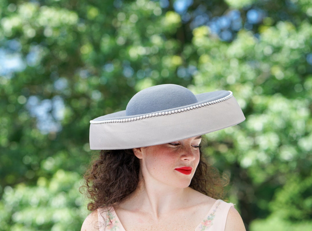 Vintage Wool Cartwheel Hat, Mushroom Hat, 1980s Hat, Church Hat ...