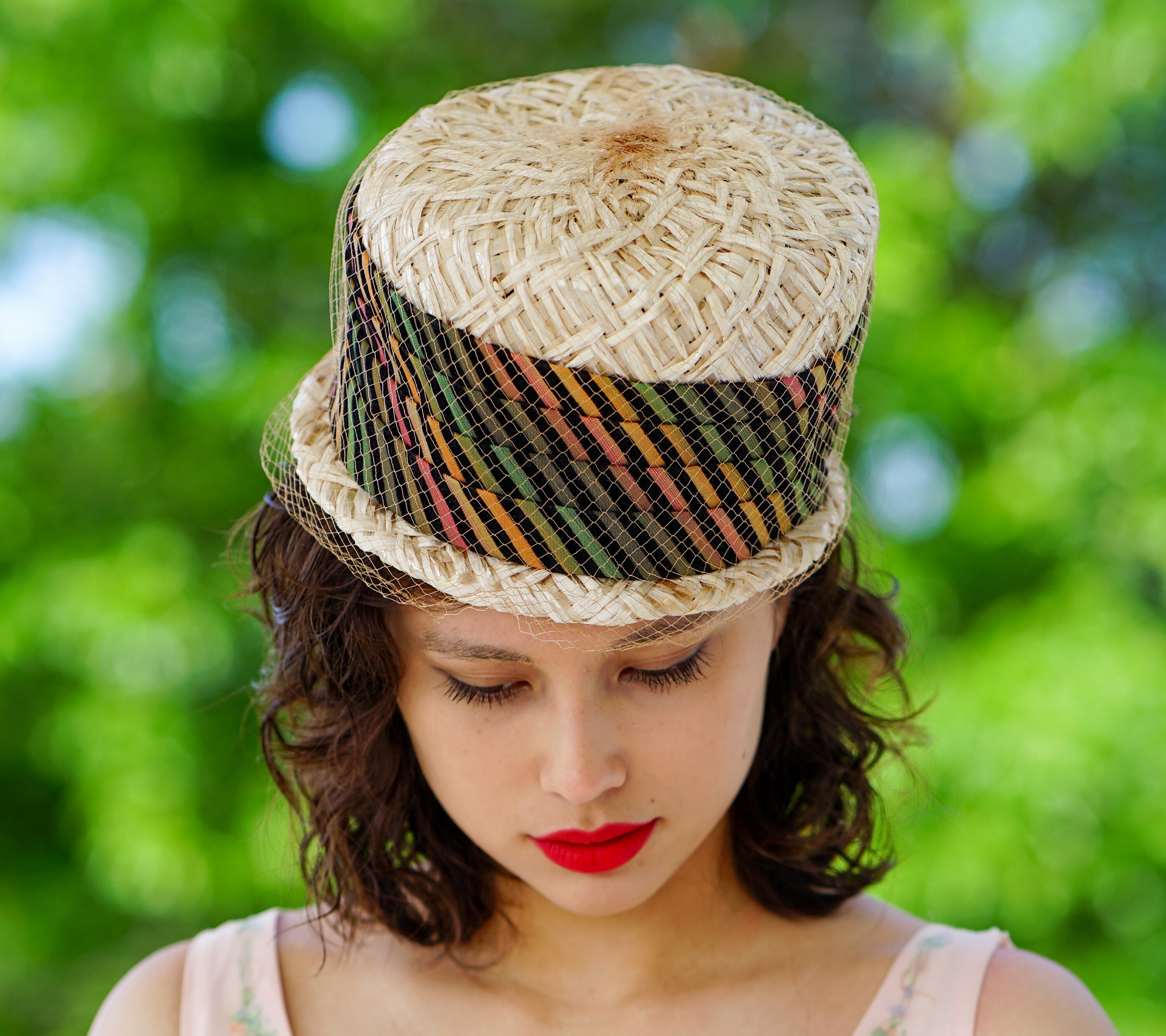 Vintage Straw Bucket Hat Cloche Hat 1950s-60s Hat Vintage | Etsy