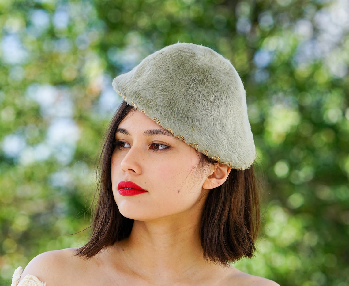 Vintage Fur Felt Half Hat Tilt Hat 1950s Hat Vintage Hat | Etsy