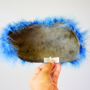 Vintage Blue Feather Headband Hat, Casque Hat, Vintage Hat, 1950s Hat ...
