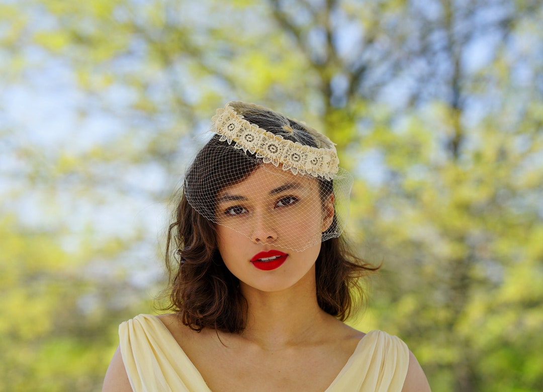 Vintage Floral Lace Whimsy Hat With Hat Box, 1950s Hat, Birdcage Hat ...