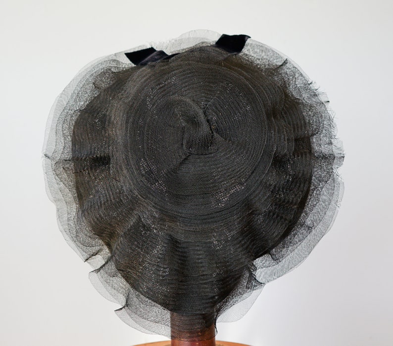 Vintage Ruffle Cartwheel Hat Vintage Tilt Hat 1940s-50s Hat - Etsy