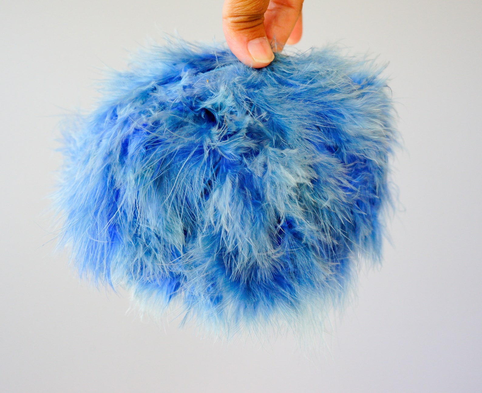 Vintage Blue Feather Headband Hat Casque Hat Vintage Hat - Etsy