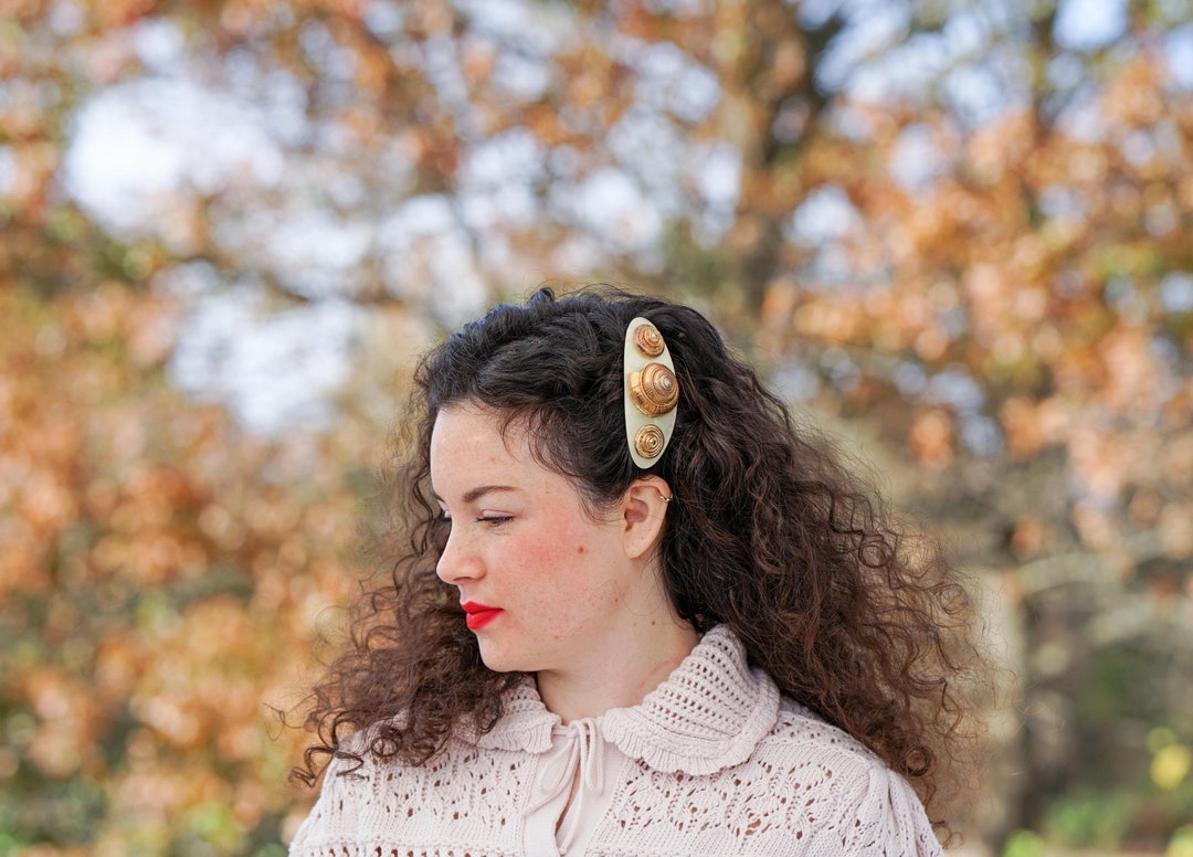 Vintage 1980s Gold Seashell French Barrette, 80s Hair Clip, Retro Women ...